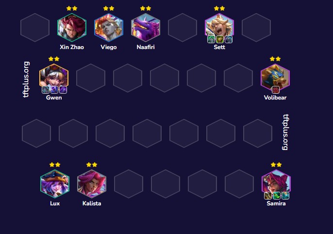 Cách chơi đội hình Đội hình Samira 8 Tinh Võ Sư TFT mùa 15